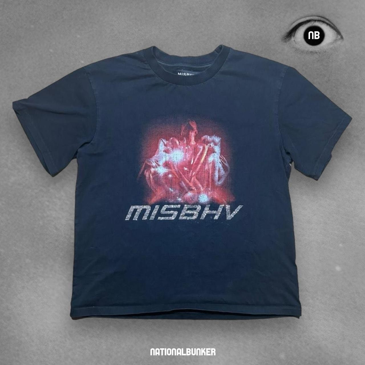 Misbhv MISBHV 2001 Polizei Rhinestone Shirt Red/Black | Grailed