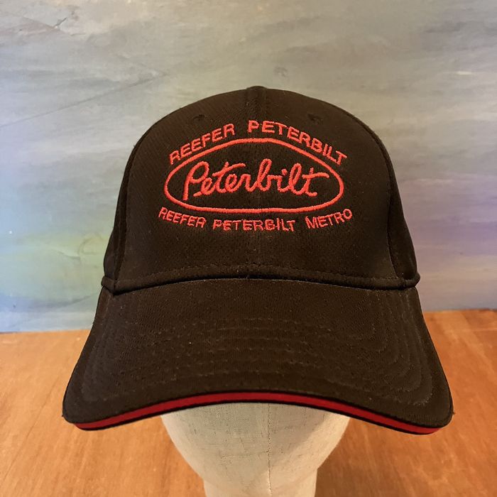 Workers Peterbilt Trucks Hat Reefer Trucking Cap Black Red Logo | Grailed