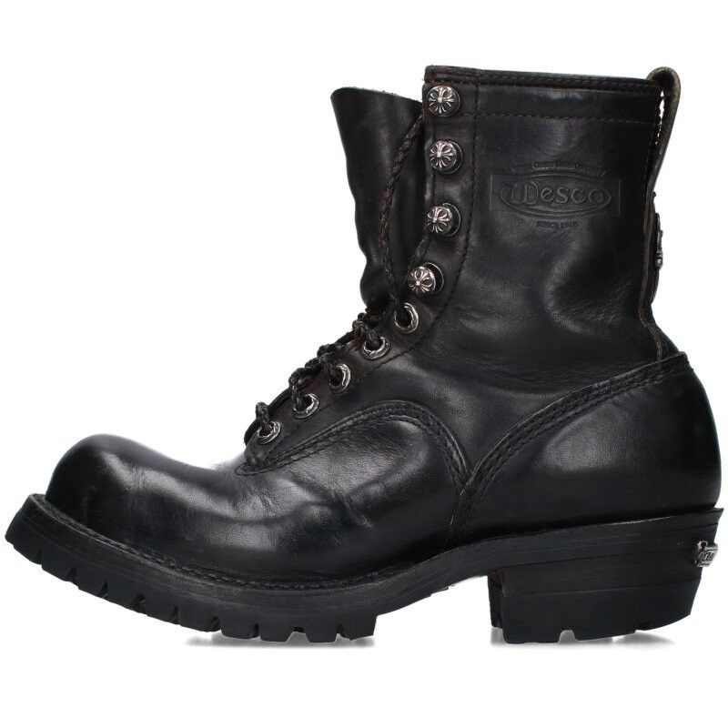 Chrome Hearts Chrome Hearts Jobmaster Leather Lace-Up Leather Boot ...