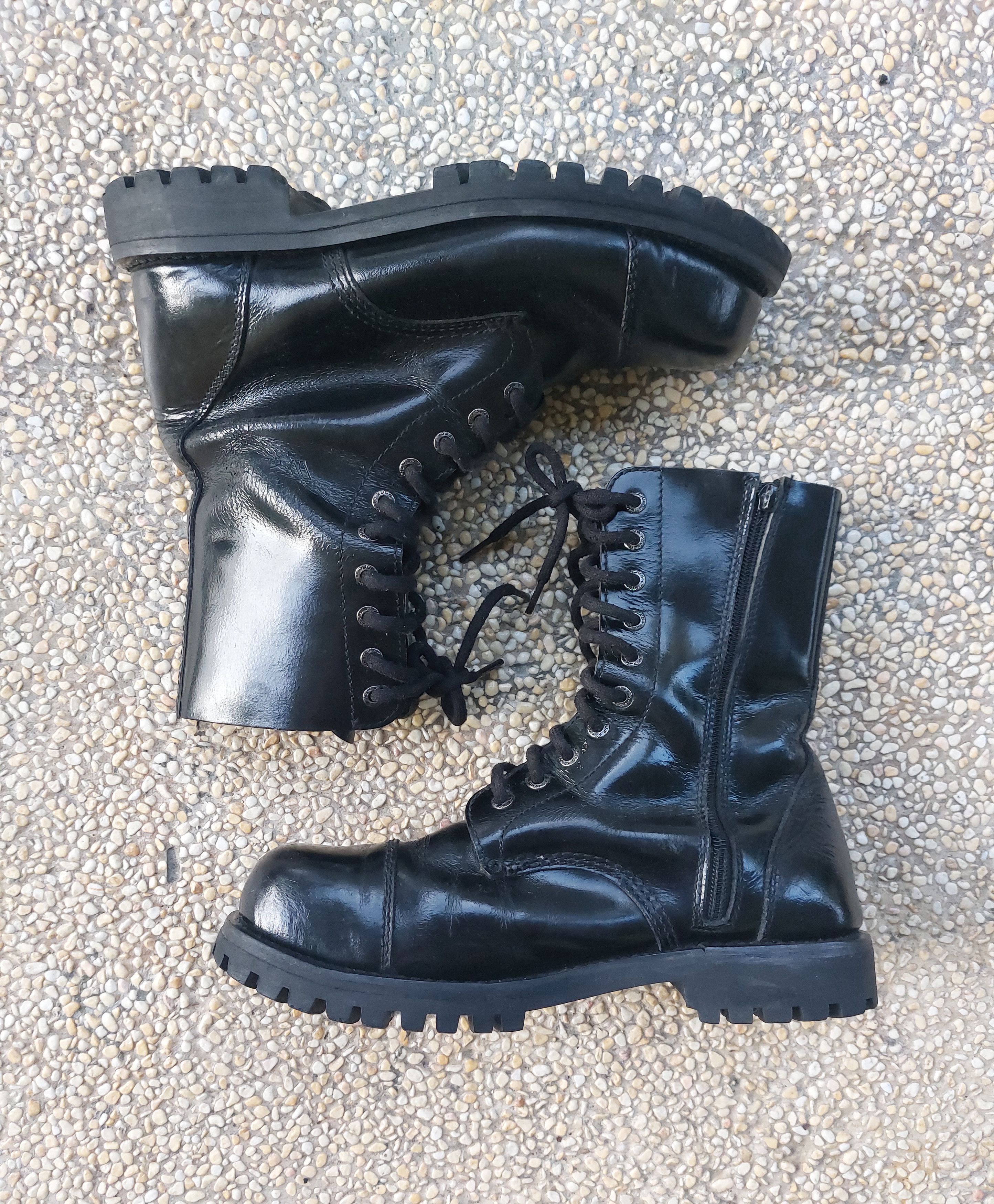 Underground NEW ROCK steel toe side zipper underground styled boots ...