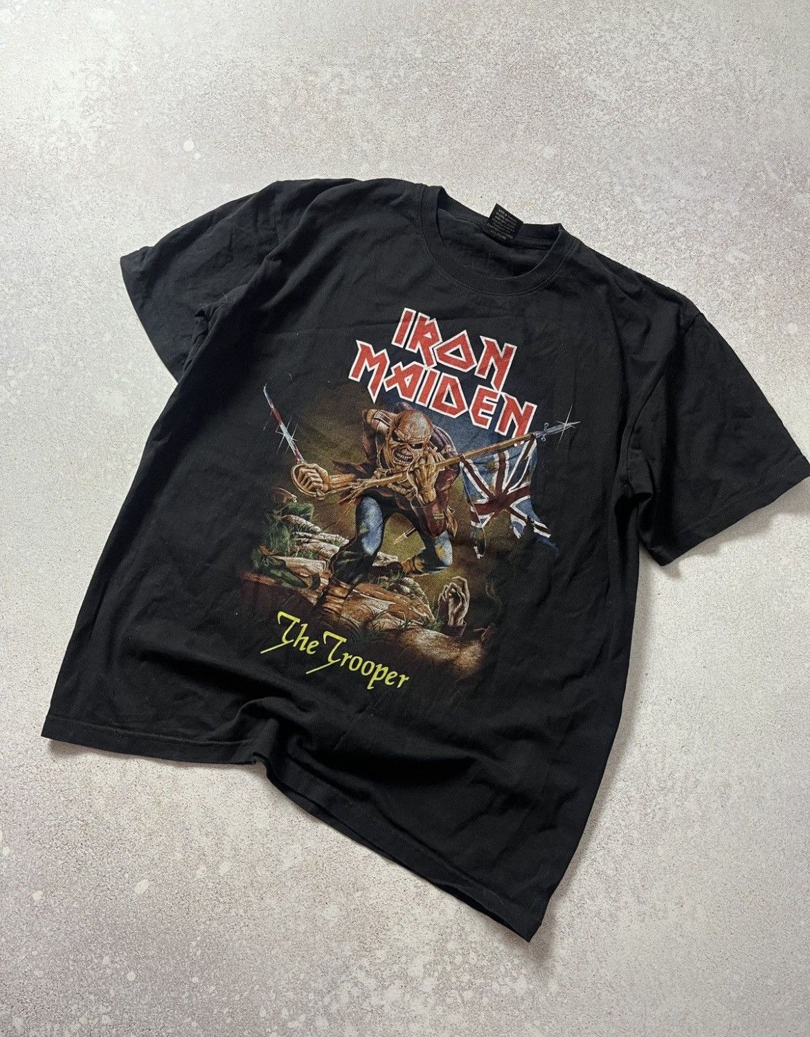 Vintage IRON MAIDEN THE TROOPER ALLOVER BAND T shirt Tee Vintage | Grailed