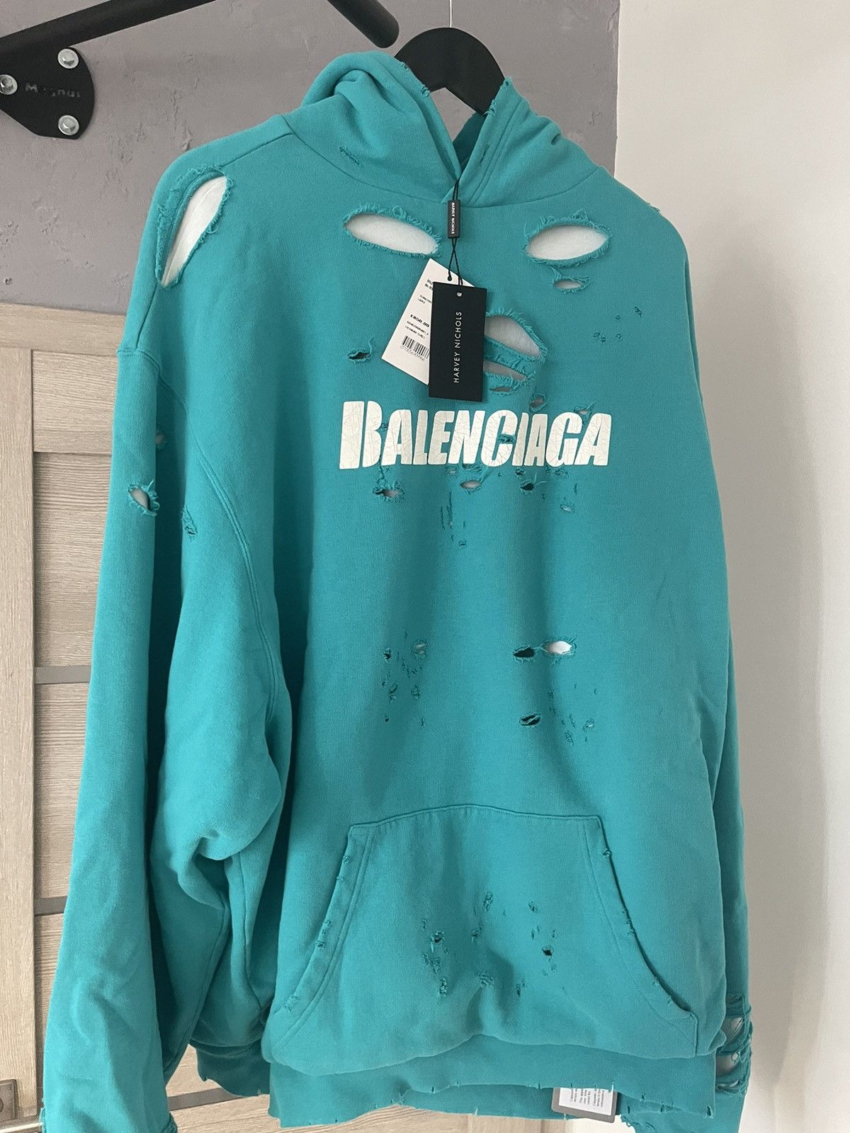 Balenciaga Balenciaga Distressed Ripped Hoodie | Grailed