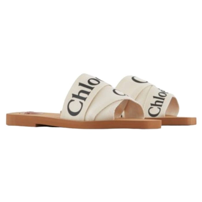 Chloe **Authentic** Chloé Woody Logo Slide Sandals | Grailed