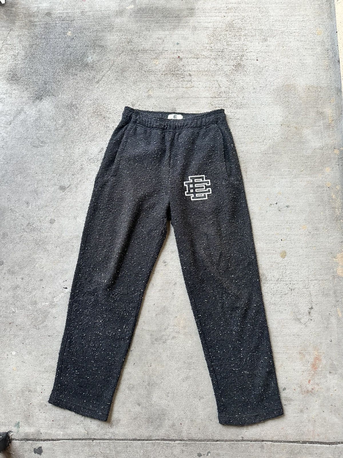 Eric Emanuel Eric Emanuel EE Black & Red Boucle Sweatpants | Grailed
