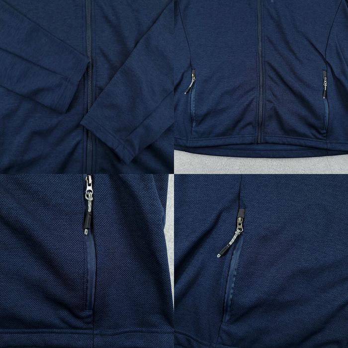 Orvis Orvis Jacket Mens Extra Large Blue Zip Front Fleece Lined Hybrid ...