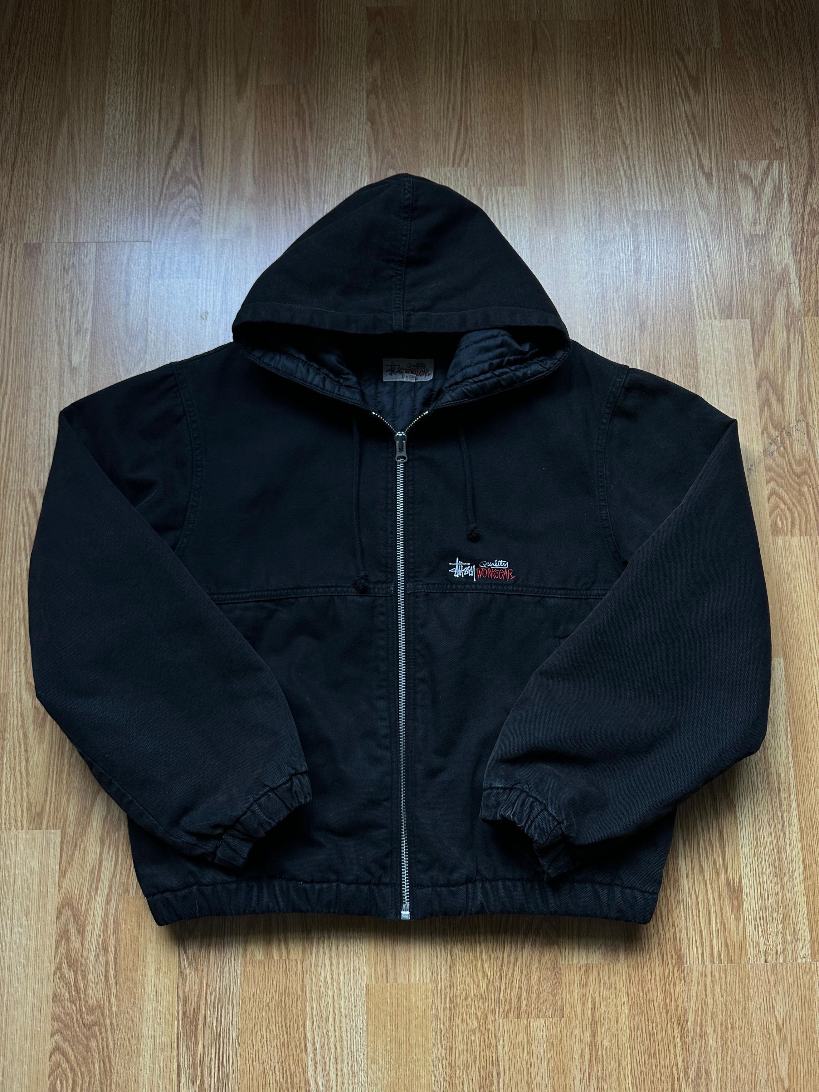 Streetwear × Stussy Stussy Work Jacket Insulated Canvas in Black | Grailed