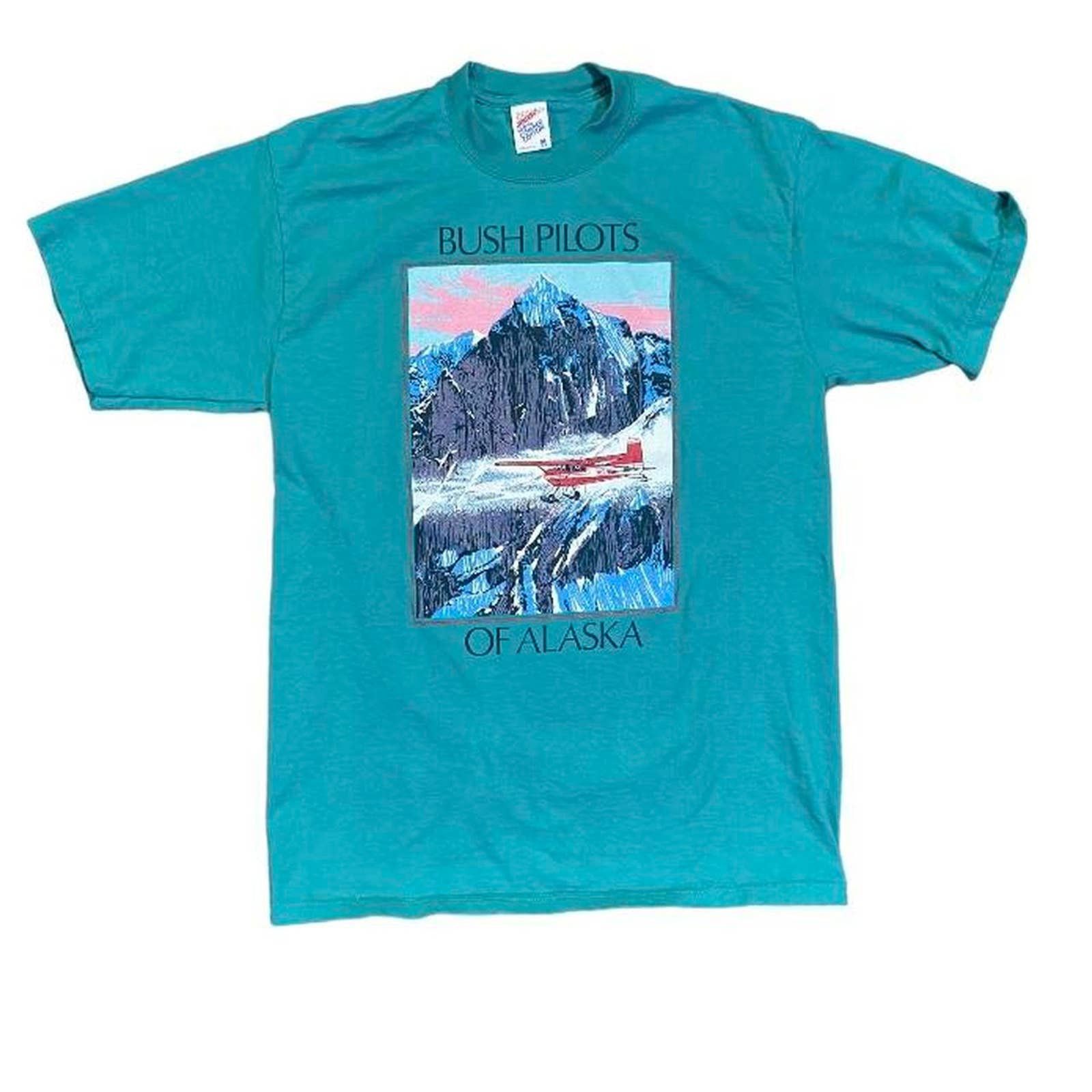 Jerzees 90s teal bush pilot of | Grailed