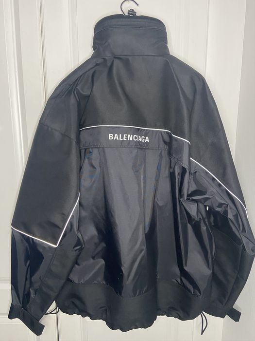 Balenciaga Balenciaga Black Logo Windbreaker Jacket | Grailed