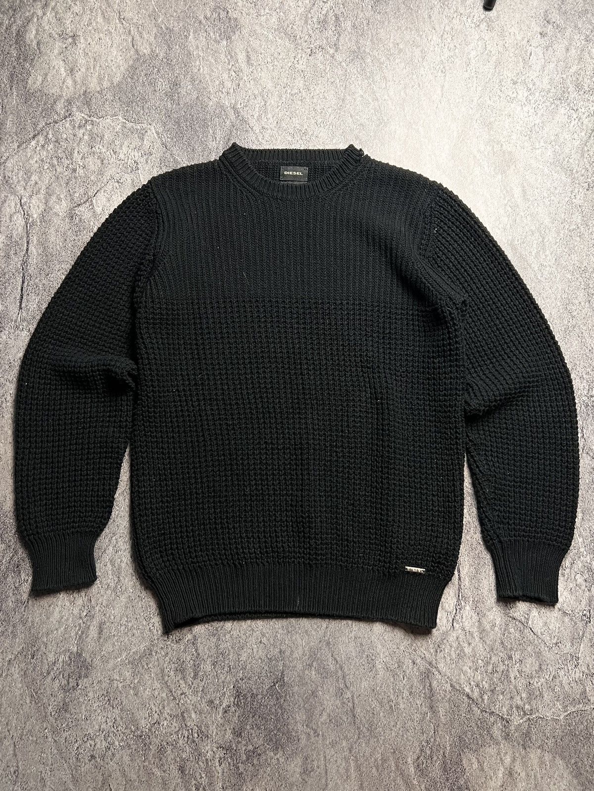 Designer × Diesel × Streetwear Diesel heavy Knit basic Y2K sweater ...