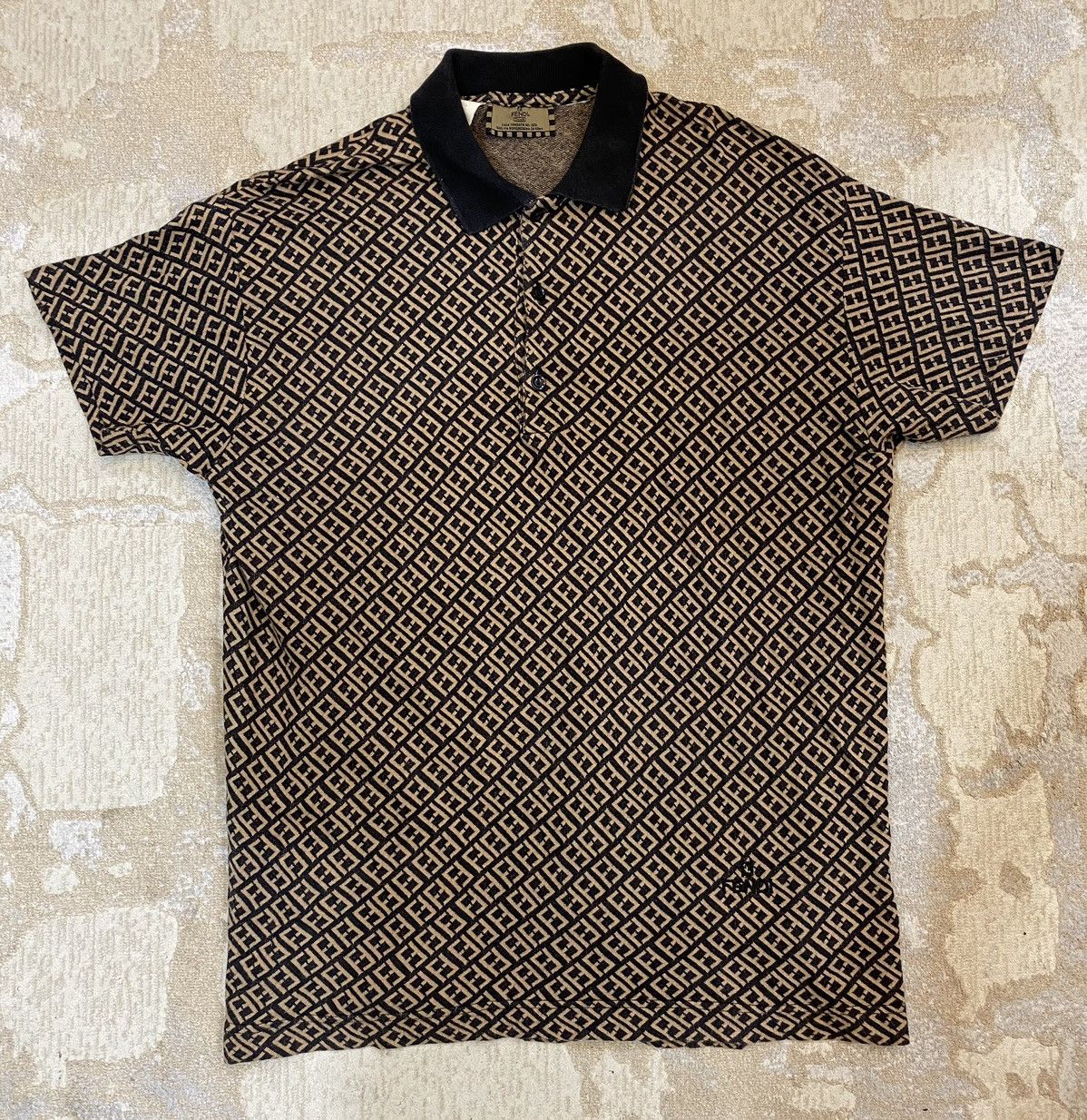 Fendi FENDI Full Monogram Polo Shirt | Grailed