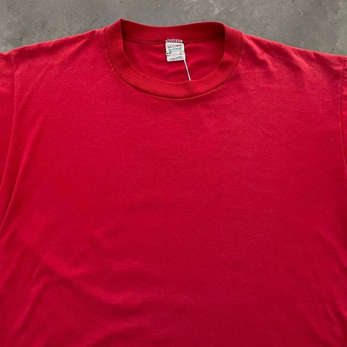 Vintage Vintage 80s Red Blank T-shirt | Grailed