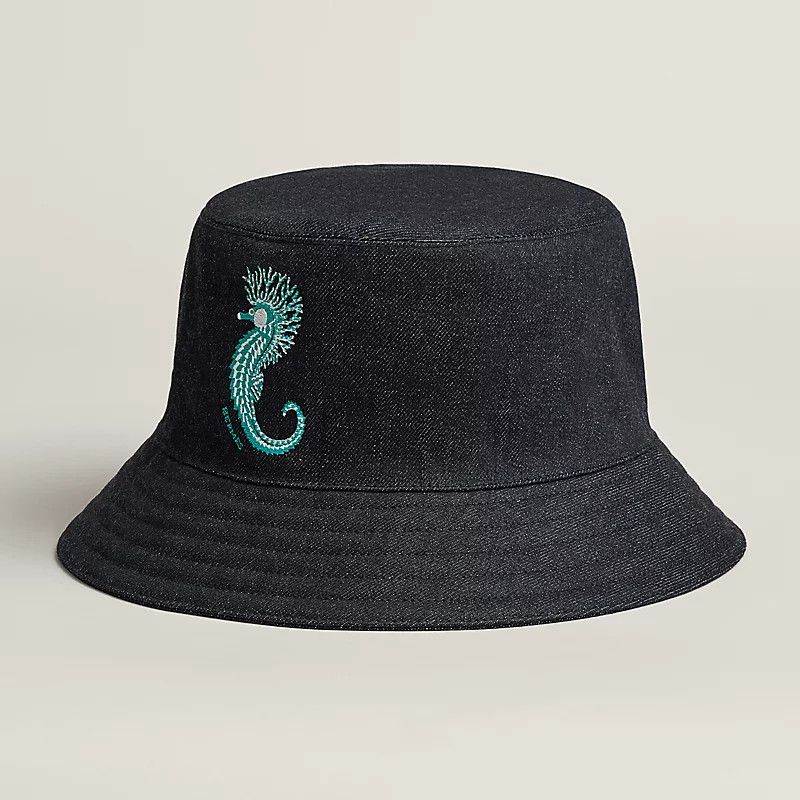 Hermes HERMES BUCKET HAT WOOL CASHMERE BLACK H LOGO H231050N 6058 | Grailed