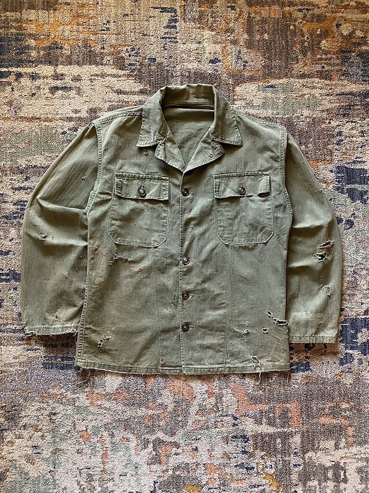 Vintage 1970’s perfectly worn HBT jacket | Grailed