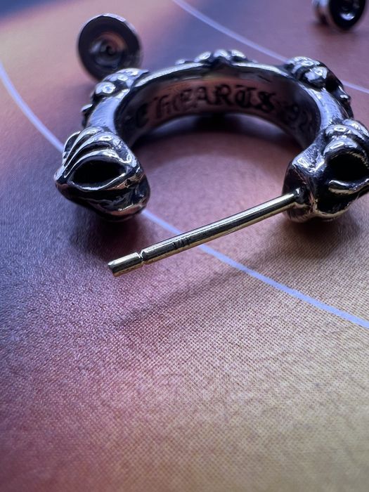 Chrome Hearts Chrome Hearts Cross Band Hoop Earrings For A Pair | Grailed