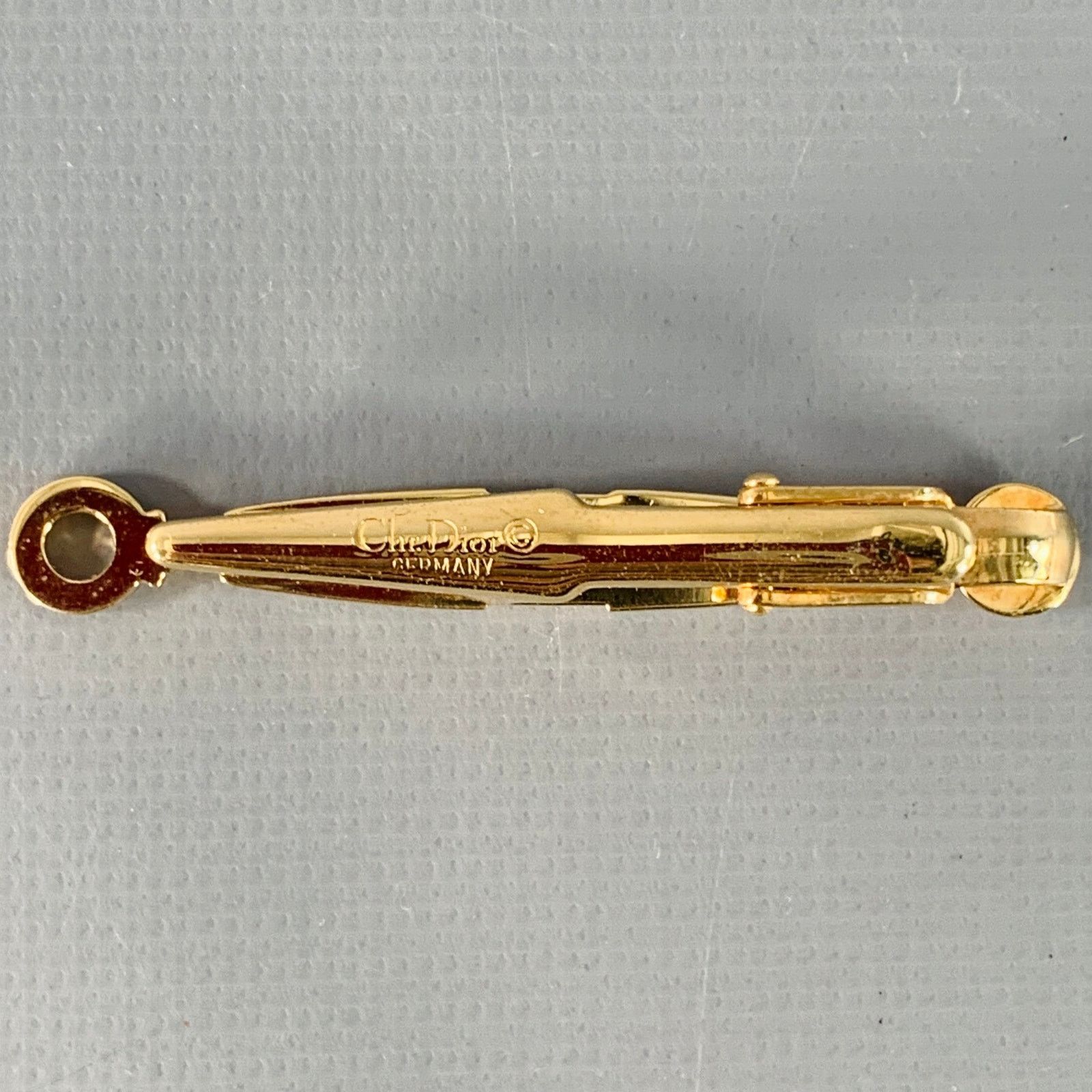 Dior CHRISTIAN DIOR Vintage Gold Textured Metal Tie Clip | Grailed