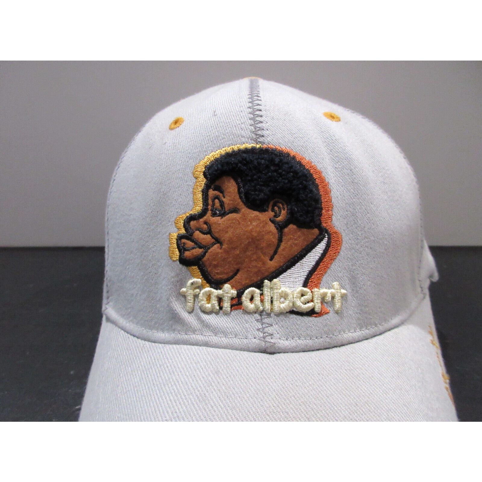 Fubu VINTAGE Fubu Hat Cap Boys Fitted Boys One Size Gray Yellow Fat ...