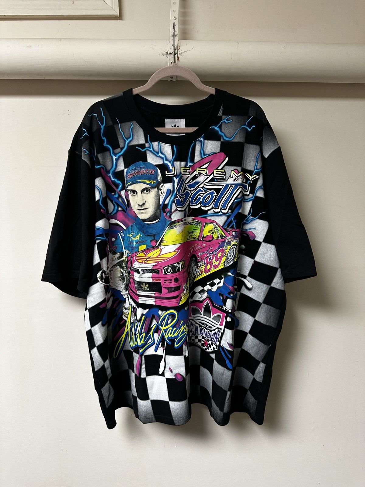 Adidas × Jeremy Scott Adidas x Jeremy Scott “Racing” Tee | Grailed