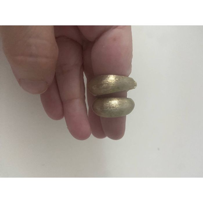 Vintage Vintage etched gold tone huggie hoop clip on earrings | Grailed