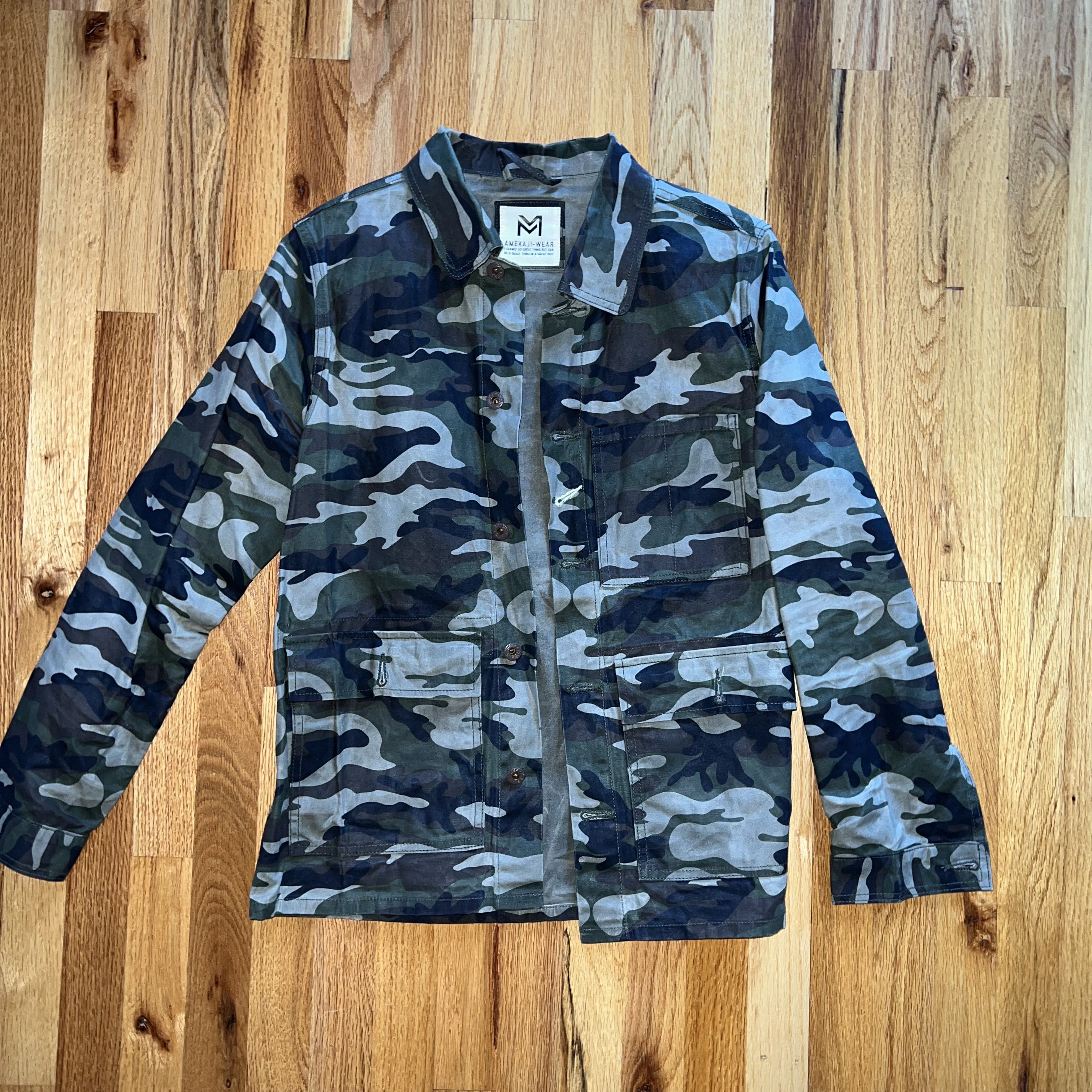 Japanese Brand Waxed Cotton Camo Field Jacket Made in Japan Amekaji ...