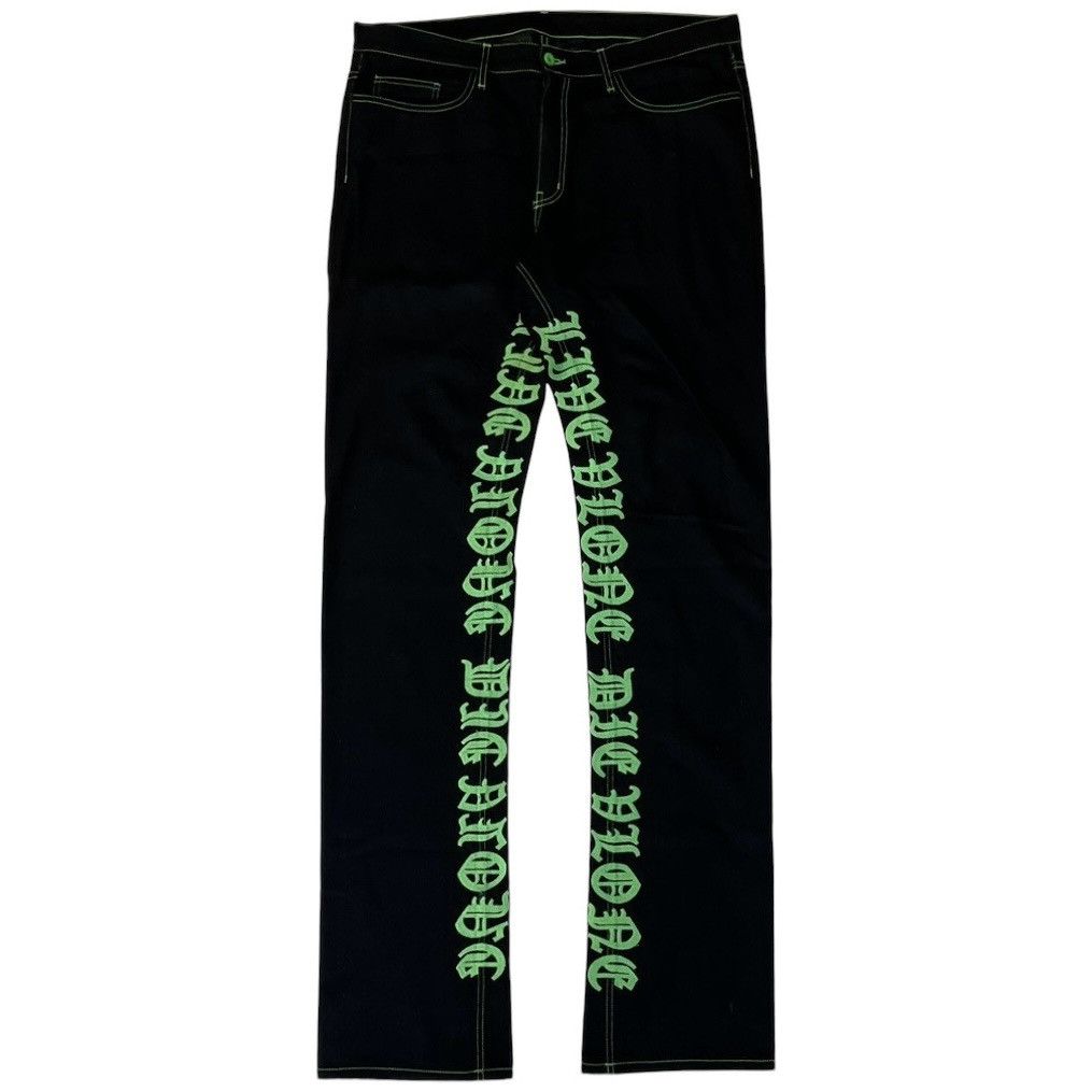 Vlone Vlone Green Old English Denim | Grailed