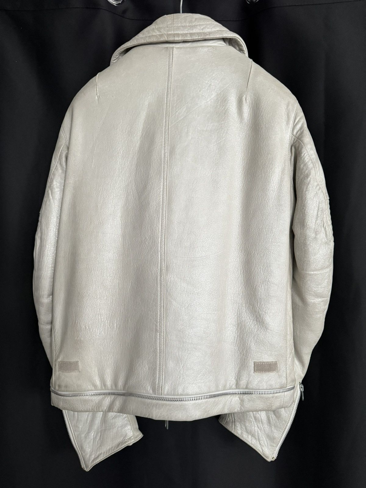 Helmut Lang Helmut Lang AW 1999 Grey Leather Astro Biker Jacket | Grailed