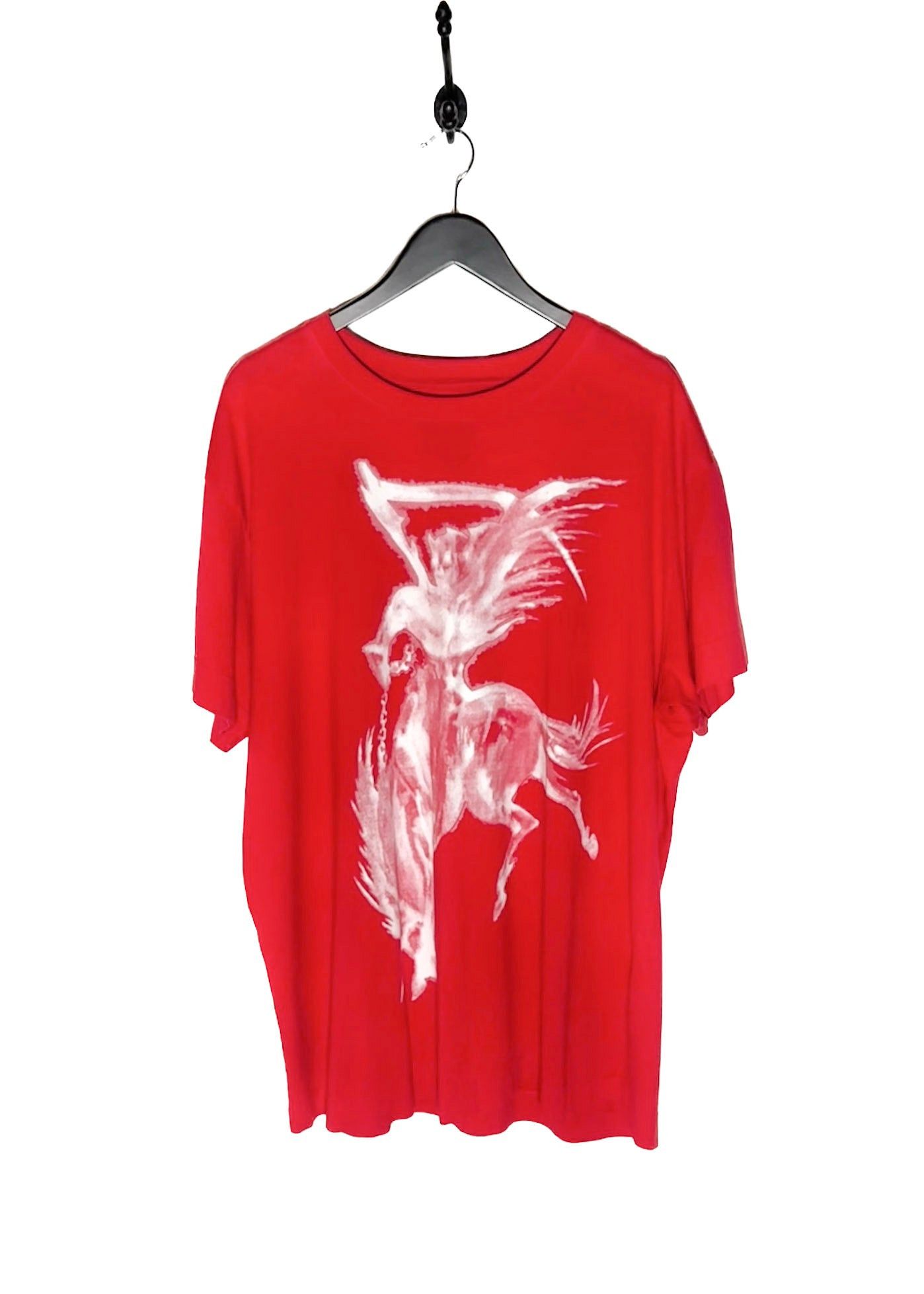 Givenchy Givenchy SS21 Red Logo Gothic Print Oversized T-shirt | Grailed