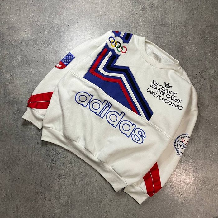 Adidas Vintage sweatshirt adidas Olympic winter games 80s rare | Grailed
