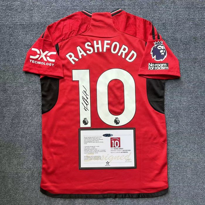 Vintage Marcus Rashford SIGNED Man United Signature Jersey + COA | Grailed