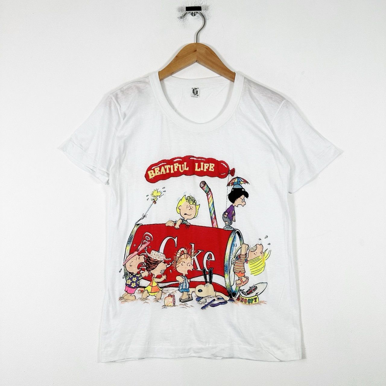 Vintage Vintage Rare Single Stitch Snoopy Coca Cola Big Puff Print ...
