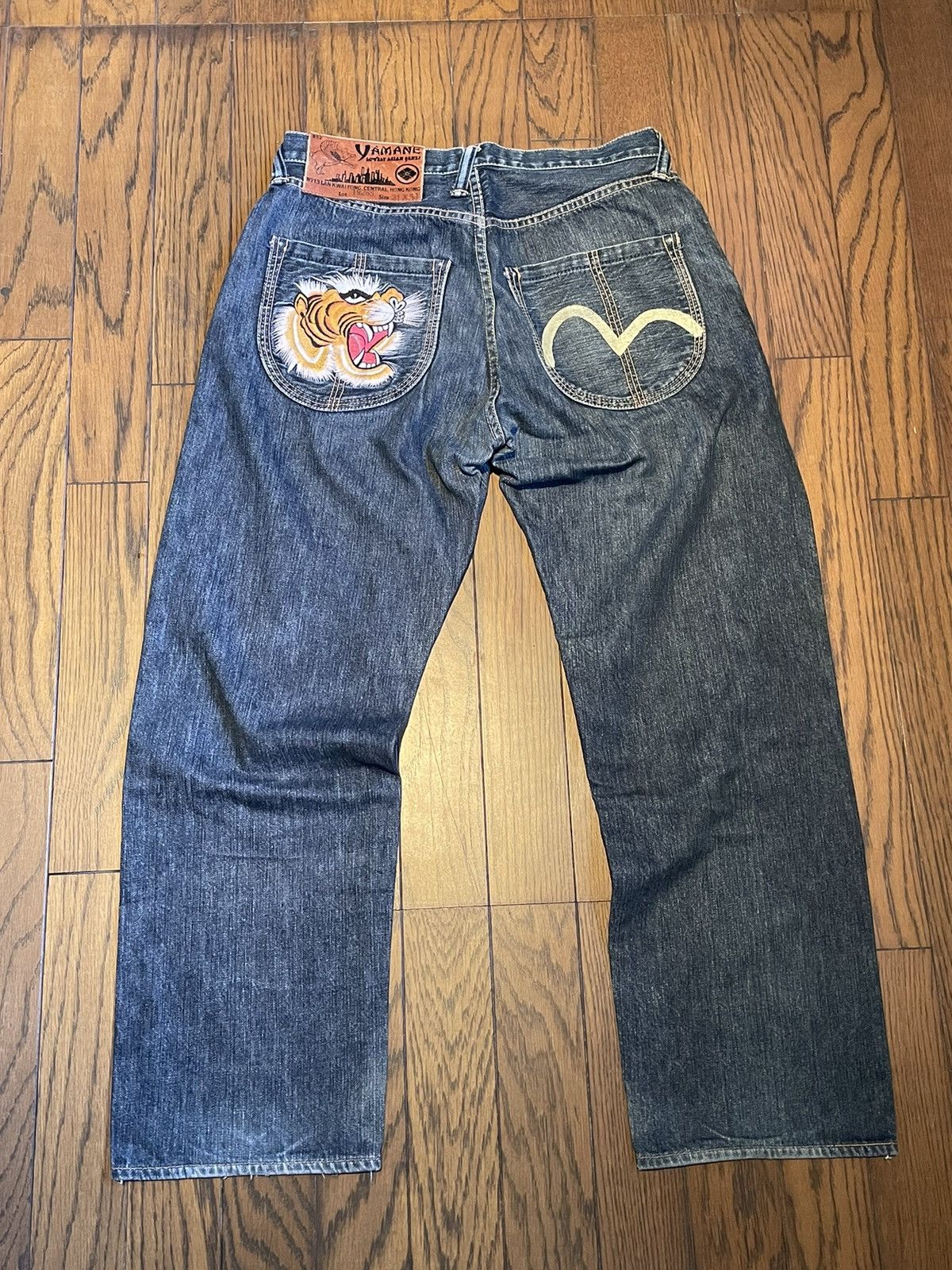 Evisu × Japanese Brand × Vintage Evisu Tiger Embroidered Selvedge Denim | Grailed