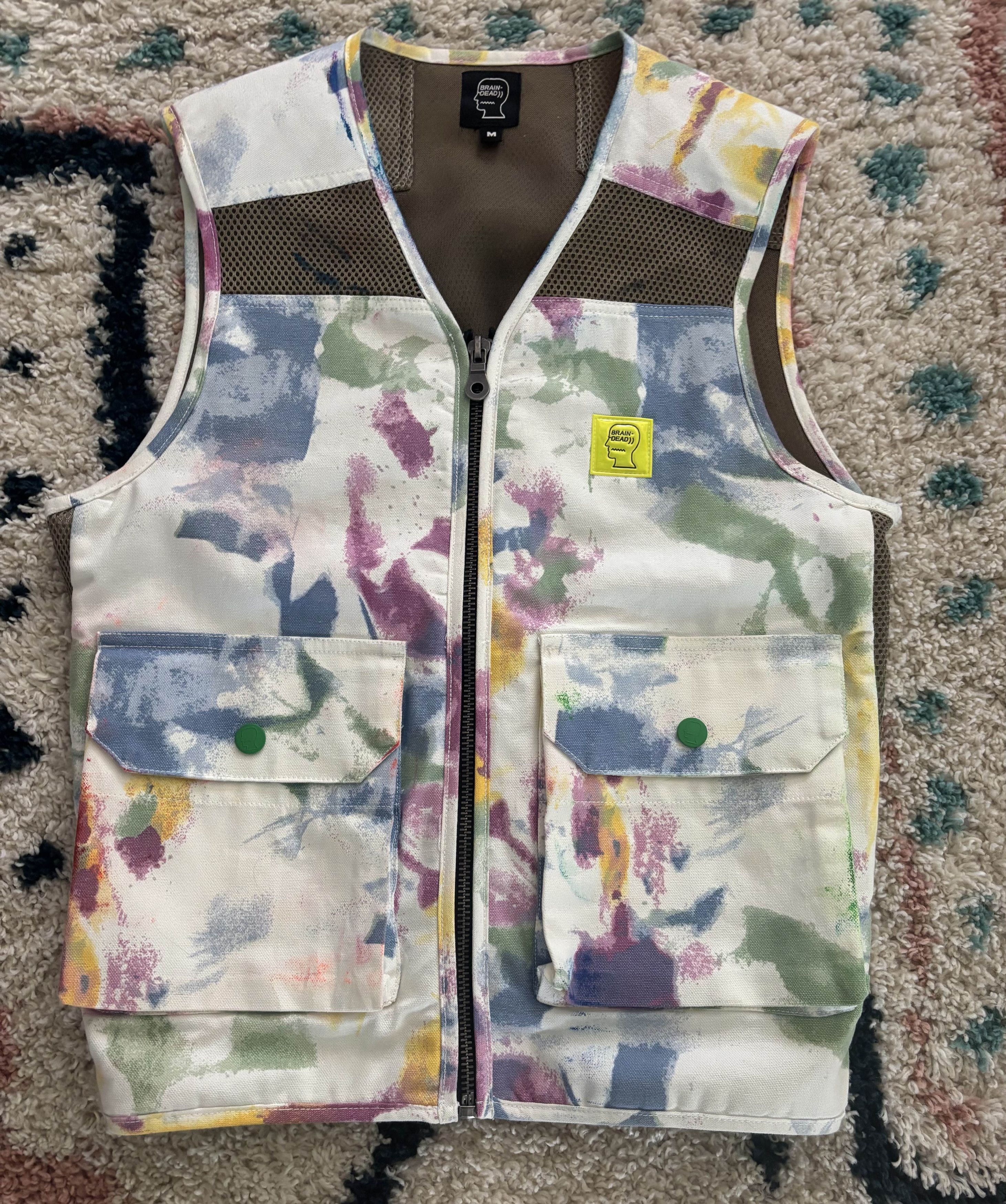 Brain Dead Brain Dead Dyed Canvas Spacer Mesh Tactical Vest | Grailed