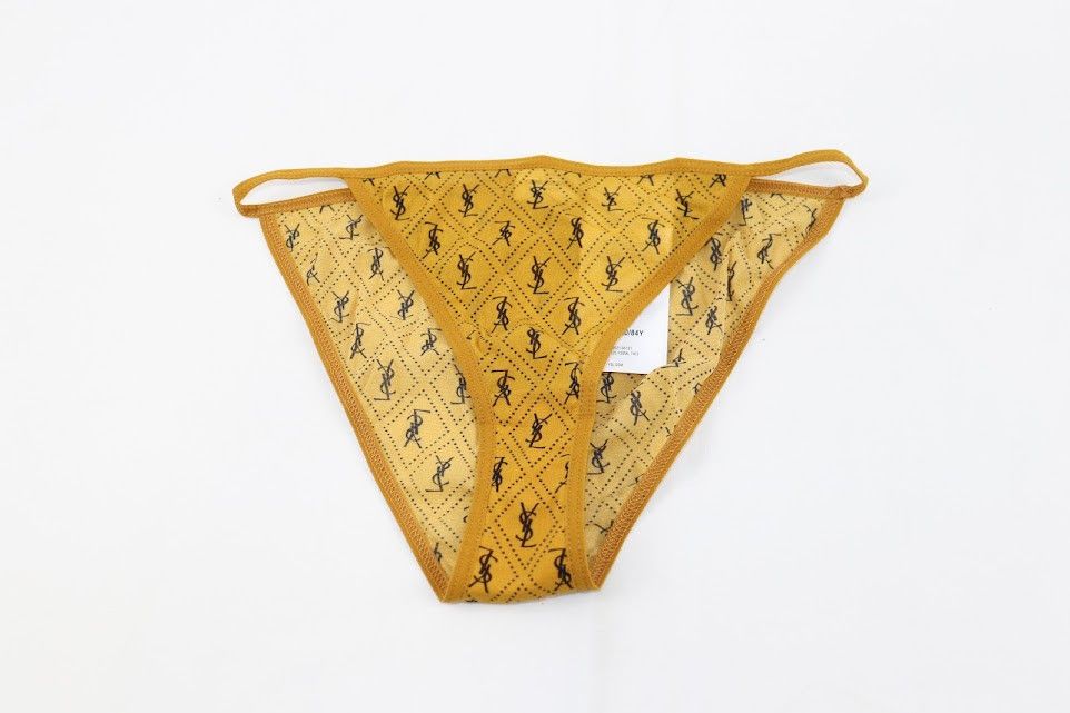 Saint Laurent Paris o1rshd1 YSL Logo Underwear in Yellow | Grailed