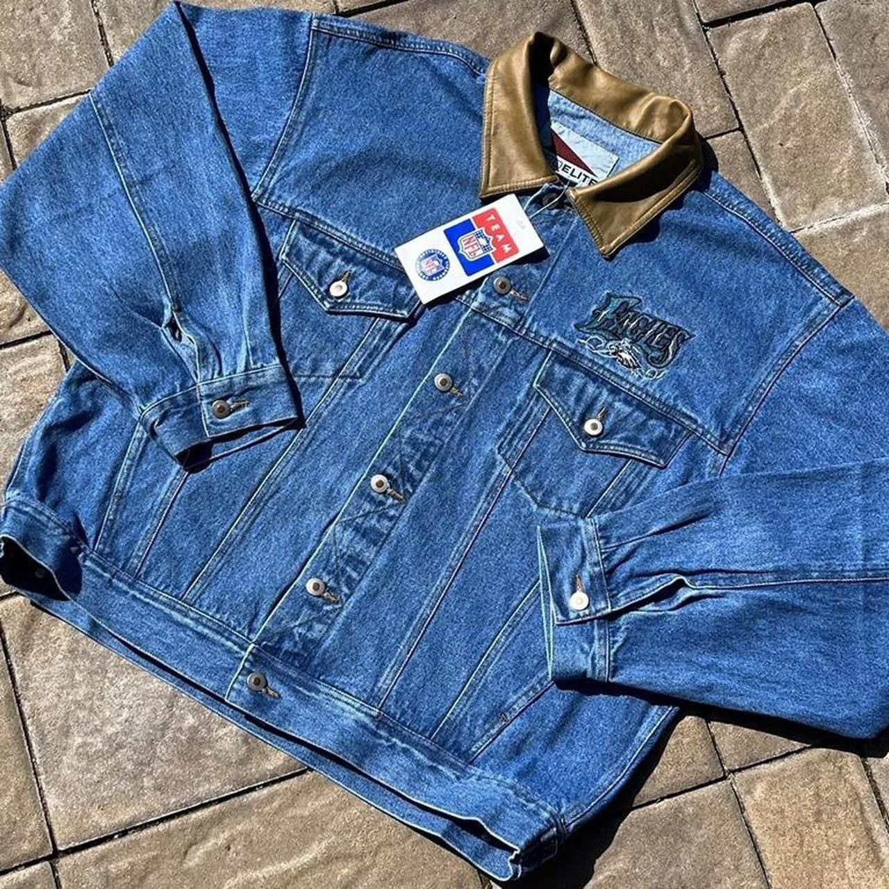 Denim Jacket × NFL × Vintage Vintage Pro Elite NFL Philadelphia Eagles ...
