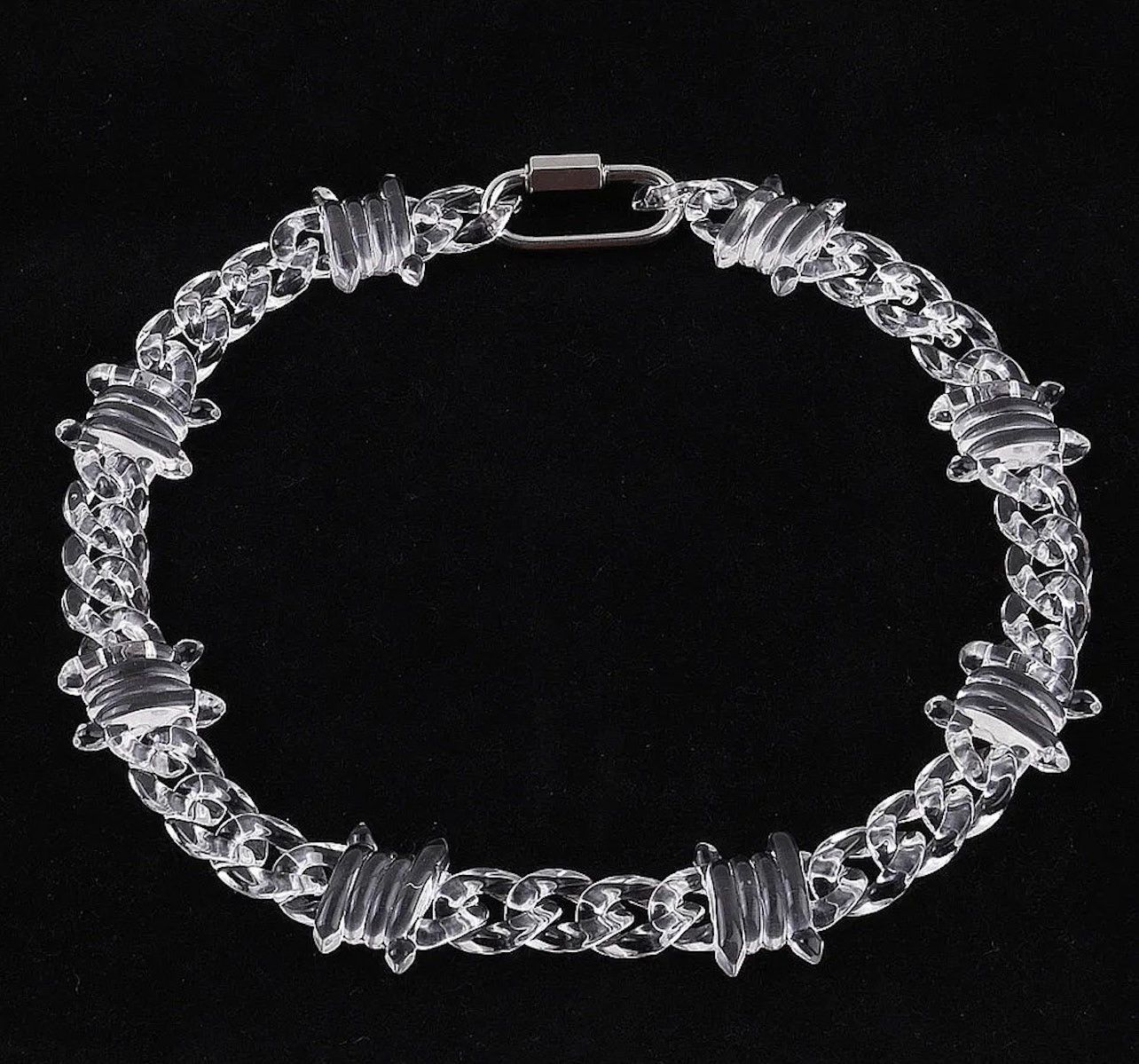 Cuban Link Chain Transparent Acrylic Thorns Chain Necklace | Grailed
