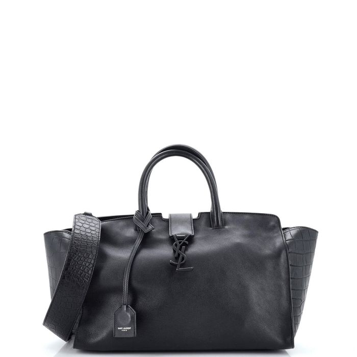Yves Saint Laurent Monogram Cabas Downtown Leather with Crocodile ...