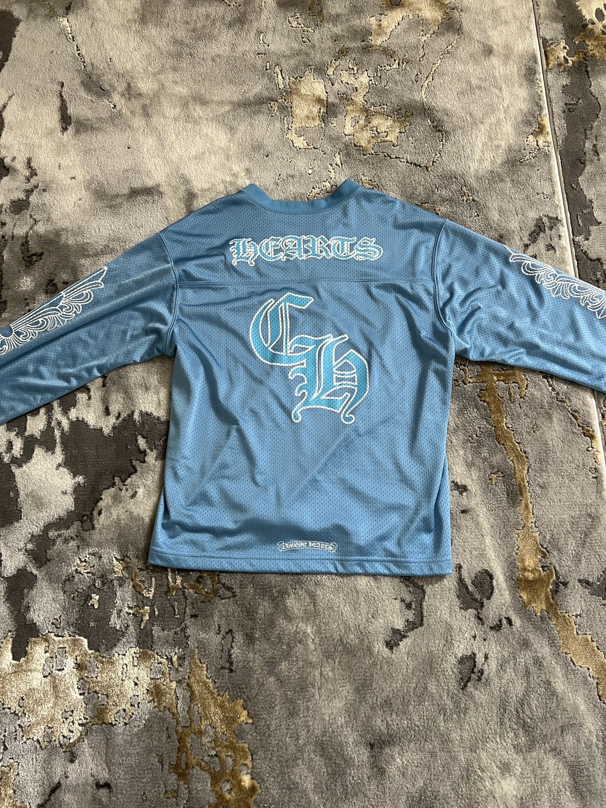 Chrome Hearts Chrome Hearts Stadium Mesh Warm Up Jersey Blue | Grailed