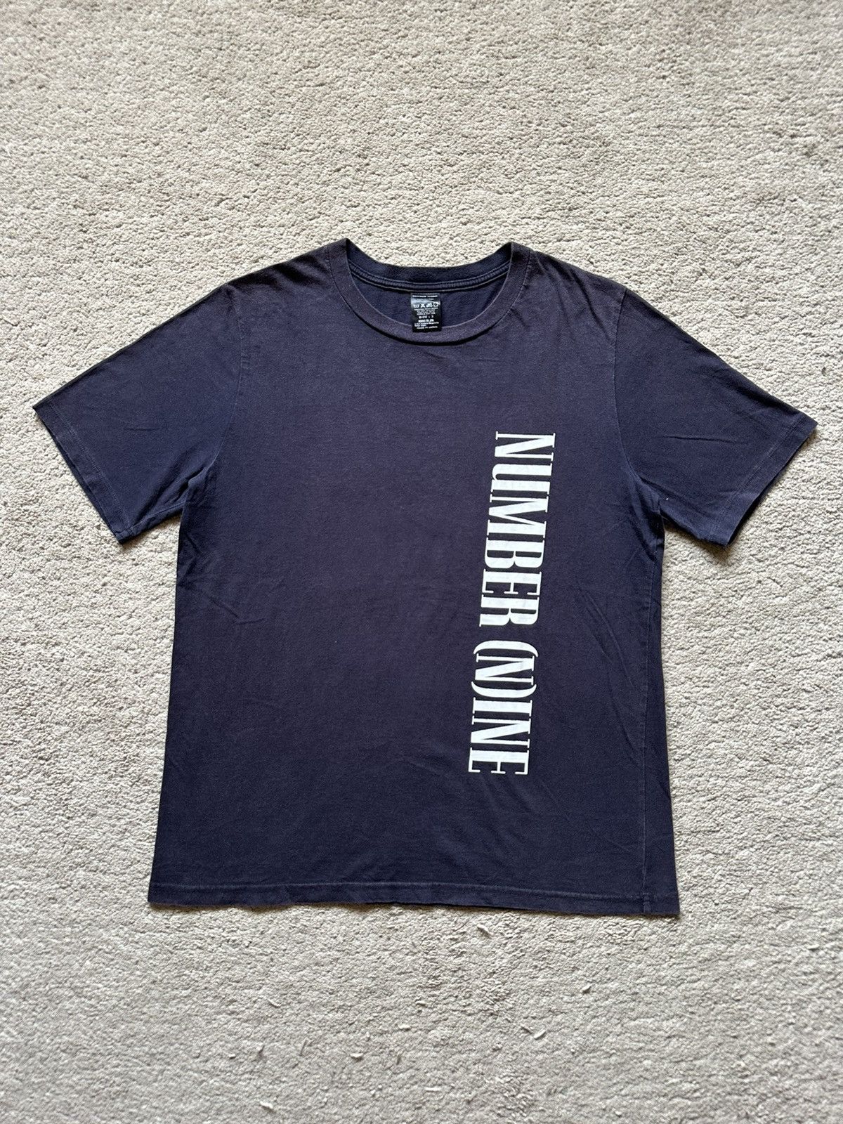 Nirvana × Number (N)ine 2000s Number Nine Sun faded Logo Tshirt | Grailed