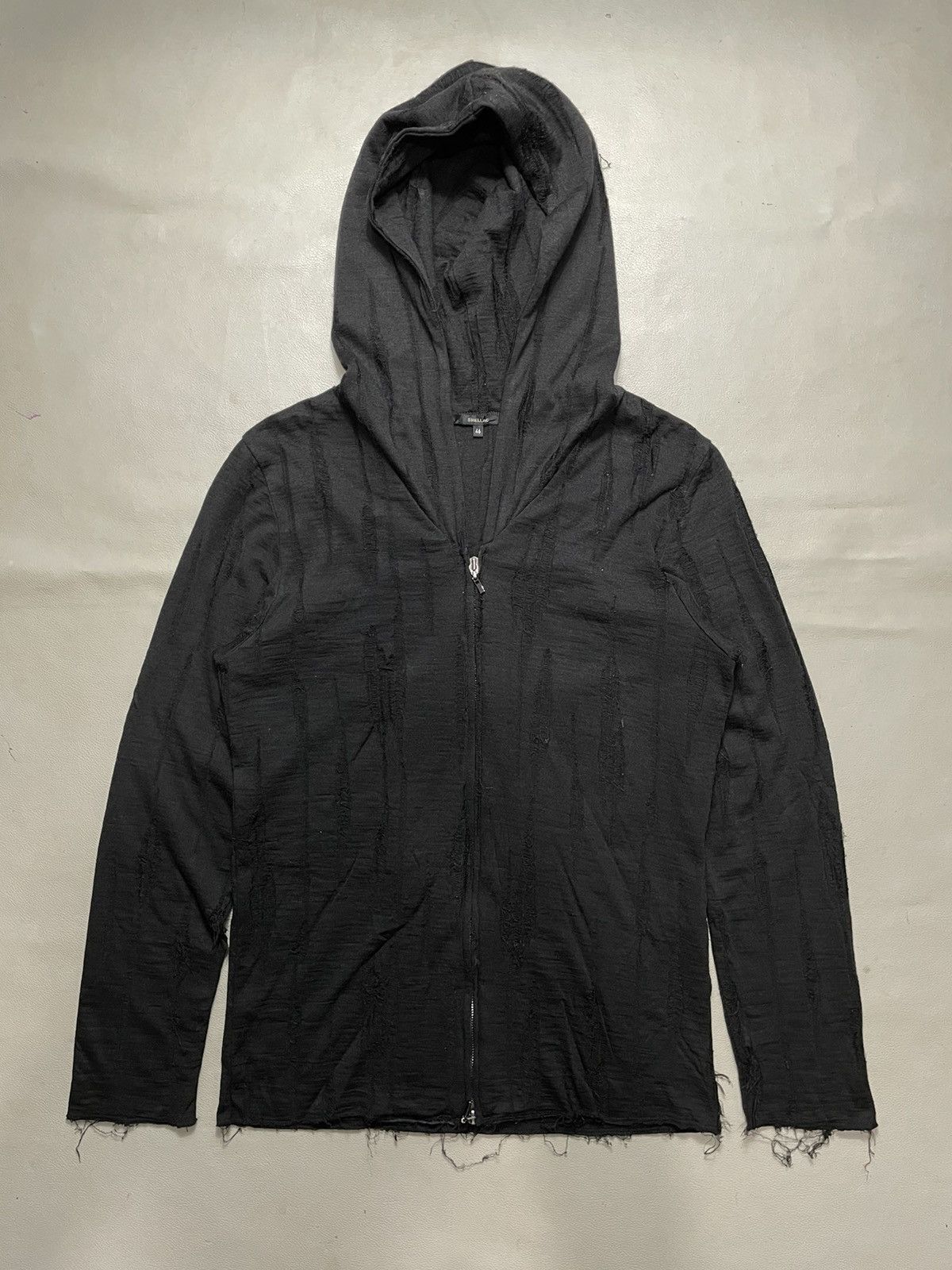 14th Addiction × KMRii × Yasuyuki Ishii Shellac Distressed Hoodie seditionaries Gothic punk ...