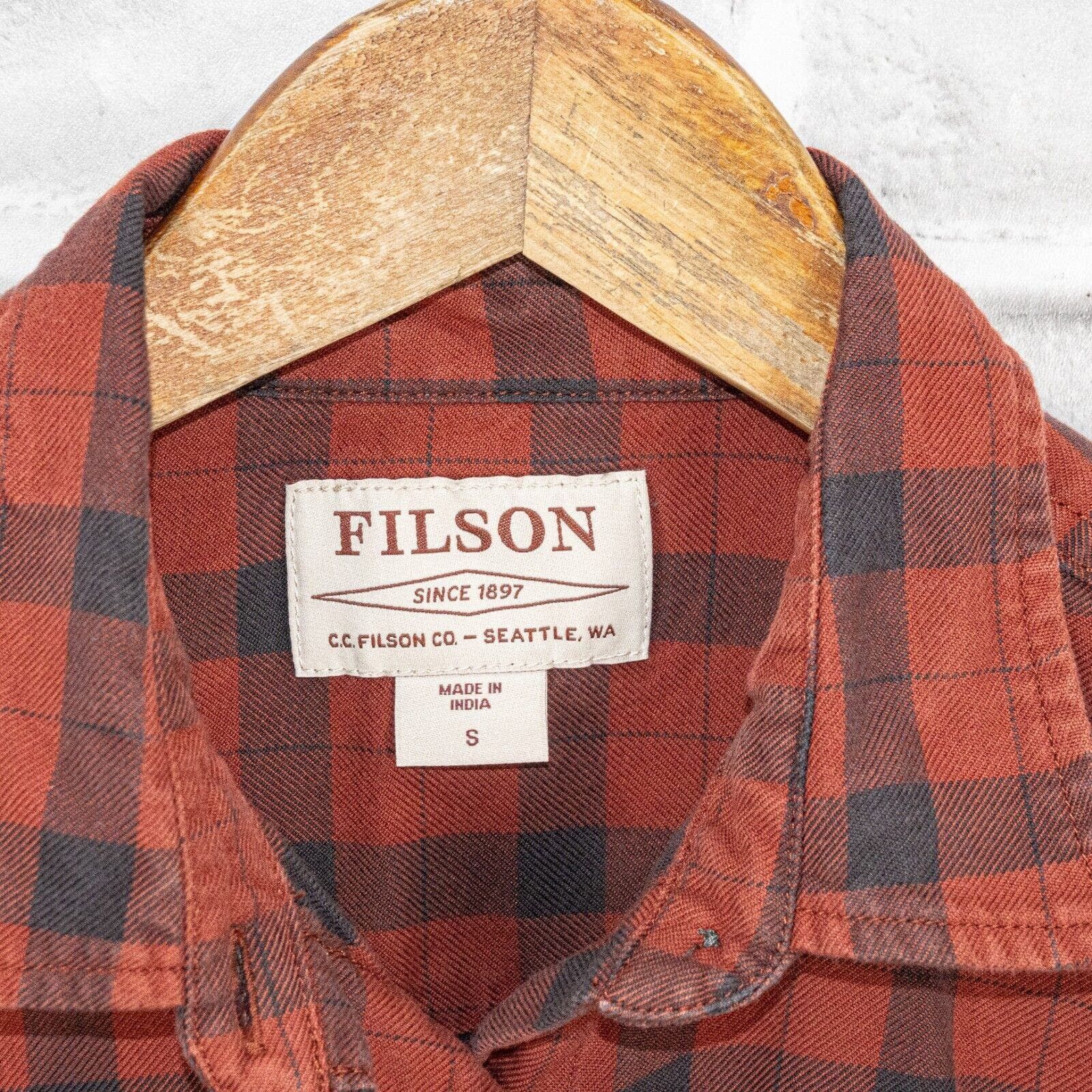 Filson CC Filson Co Button up alaskan Shirt in Brick Red Plaid | Grailed