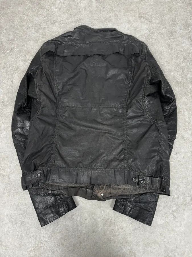 Rick Owens Rick Owens Black Asymmetrical Ninja Leather Jacket | Grailed