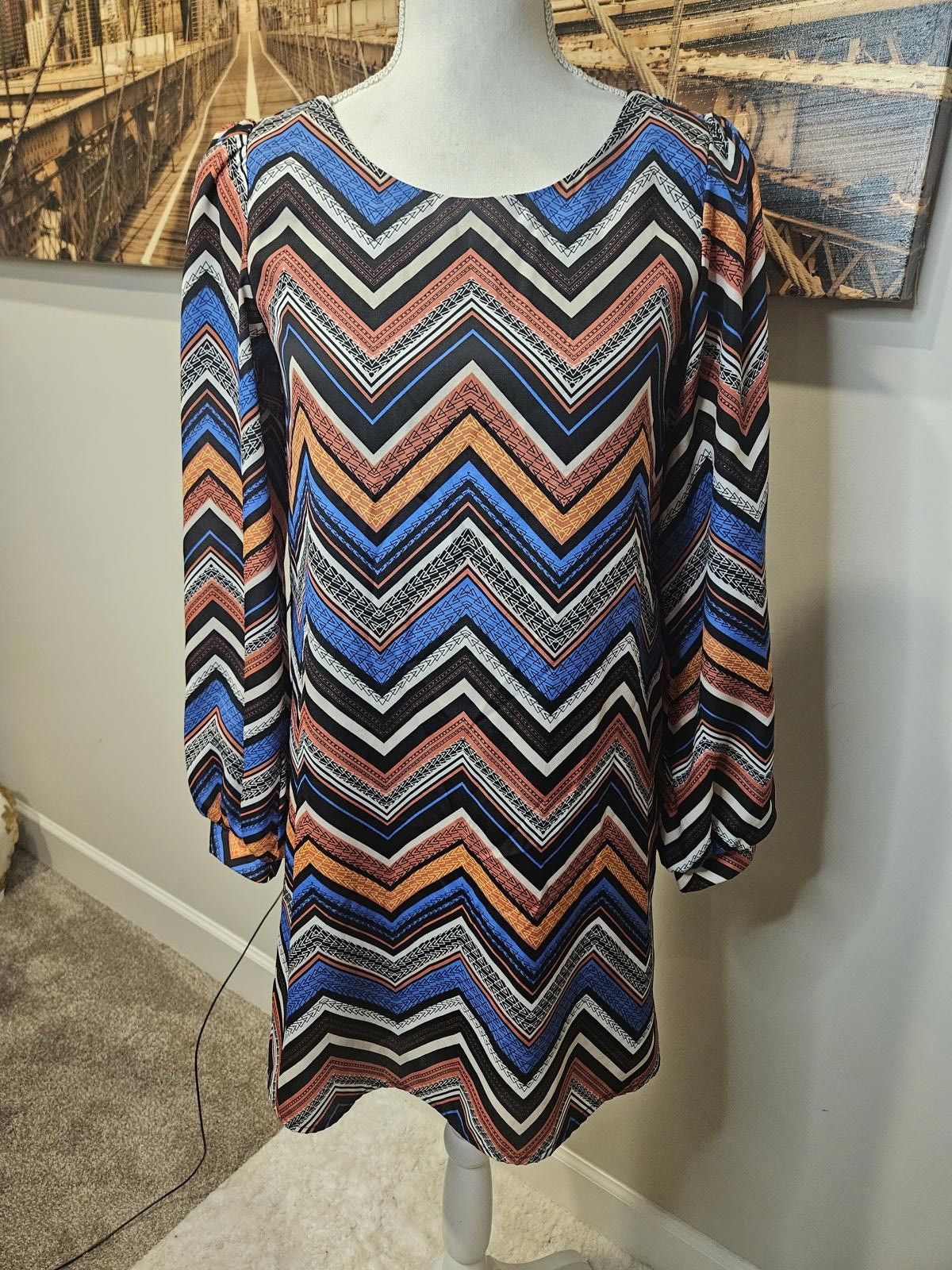 Almost Famous Stylish Chevron Print Dress - Vibrant Patterns | Grailed