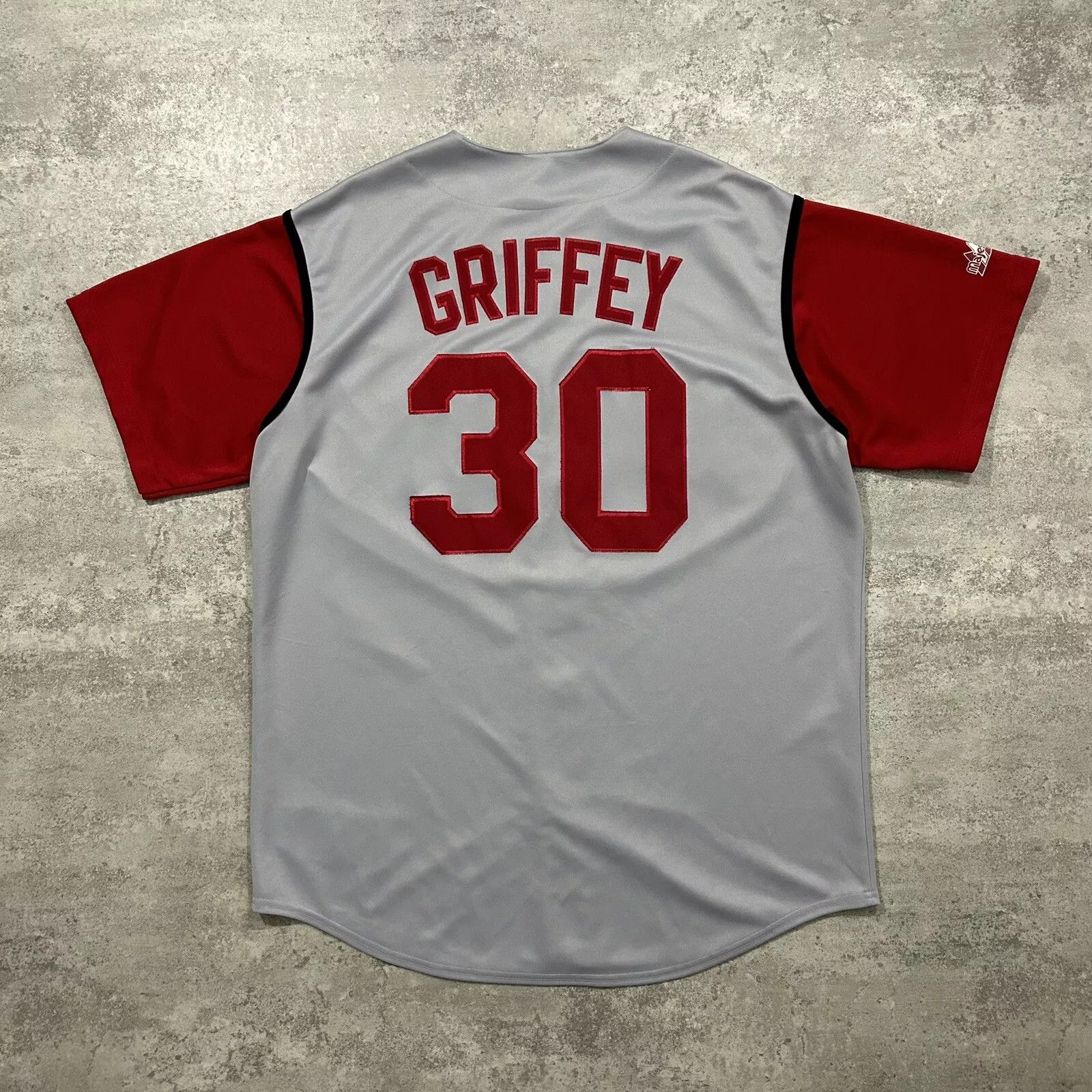 MLB × Vintage CINCINNATI REDS KEN GRIFFEY JR MAJESTIC JERSEY SIZE L ...