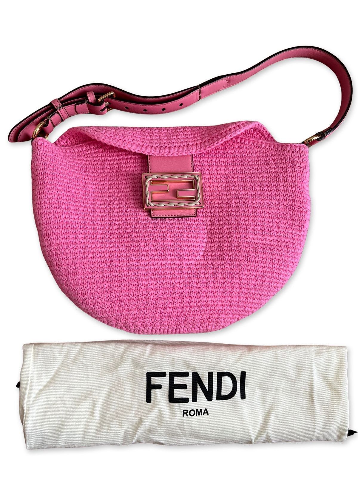 Fendi Fendi Small FF Croissant Crochet Bag | Grailed