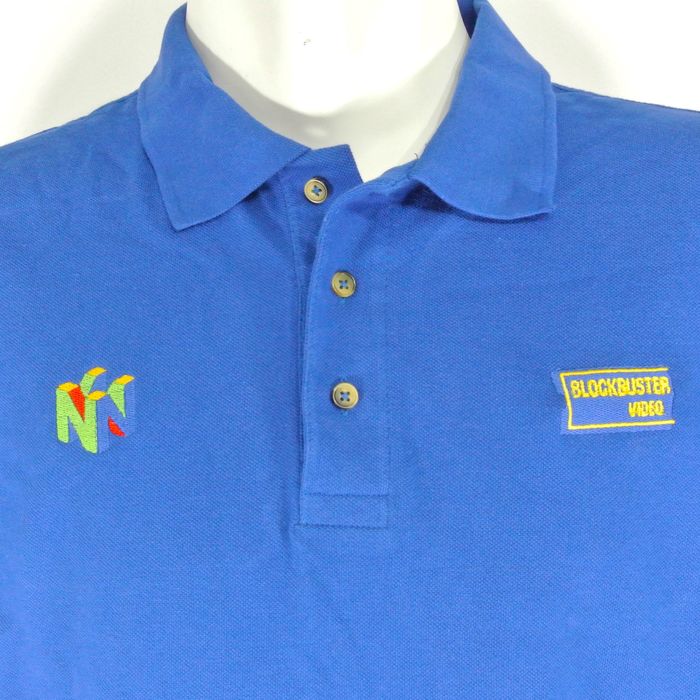 Vintage BLOCKBUSTER VIDEO Nintendo 64 Vintage Employee Uniform Shirt ...
