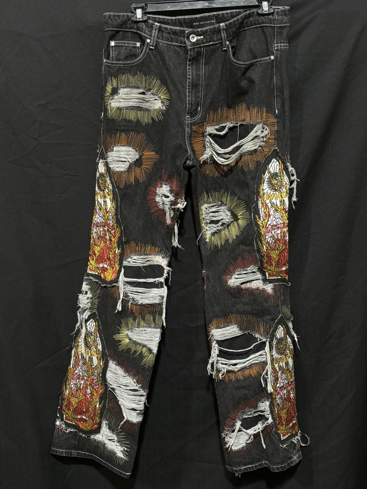 Who Decides War Who Decides War “All Over” Black Jeans | Grailed