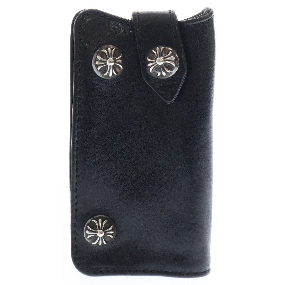Chrome Hearts Chrome Hearts Cross Ball Button Key Case Black/Silver ...