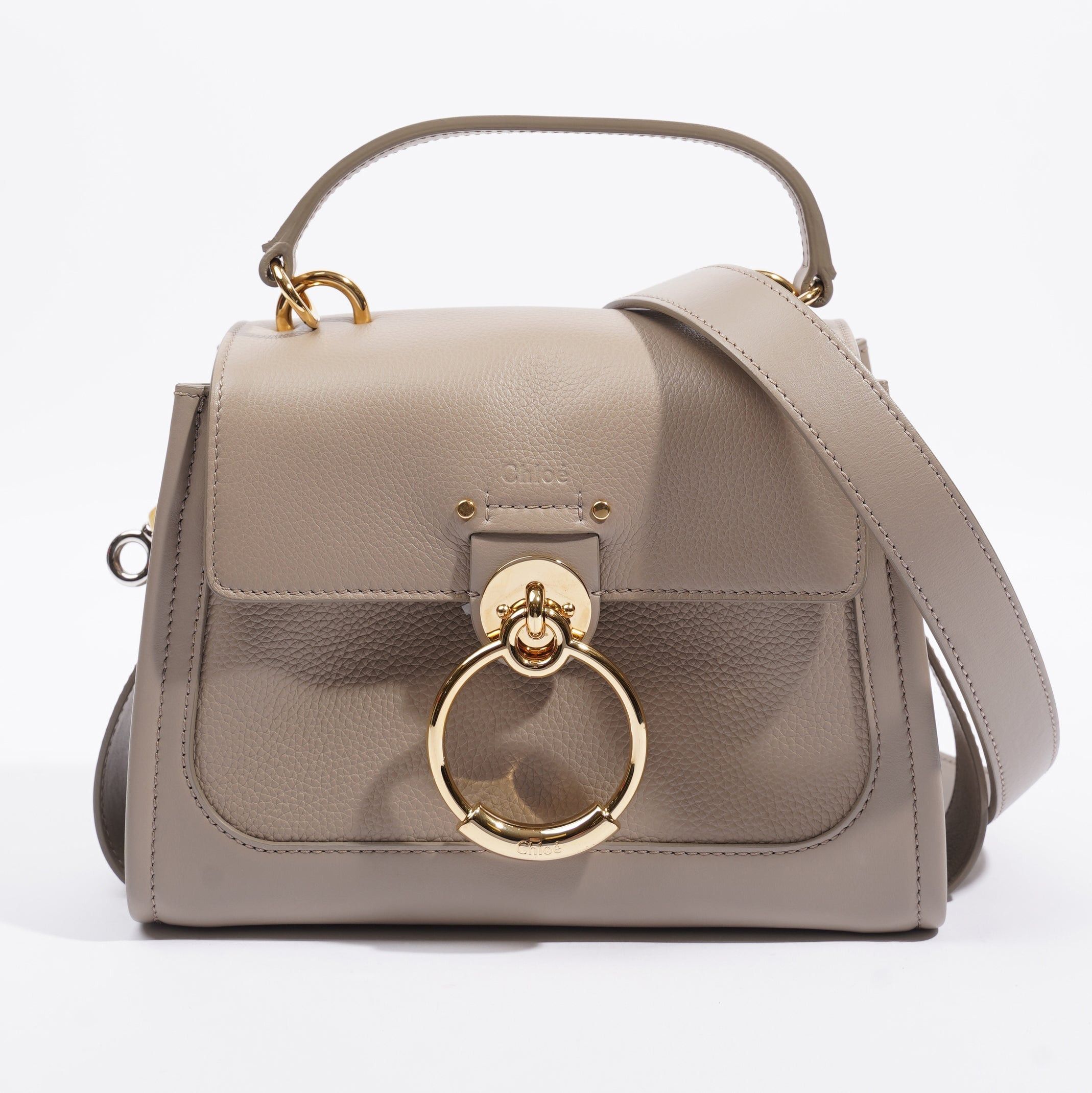 Chloe Chloe Mini Tess Day Motty Grey Calfskin Leather | Grailed