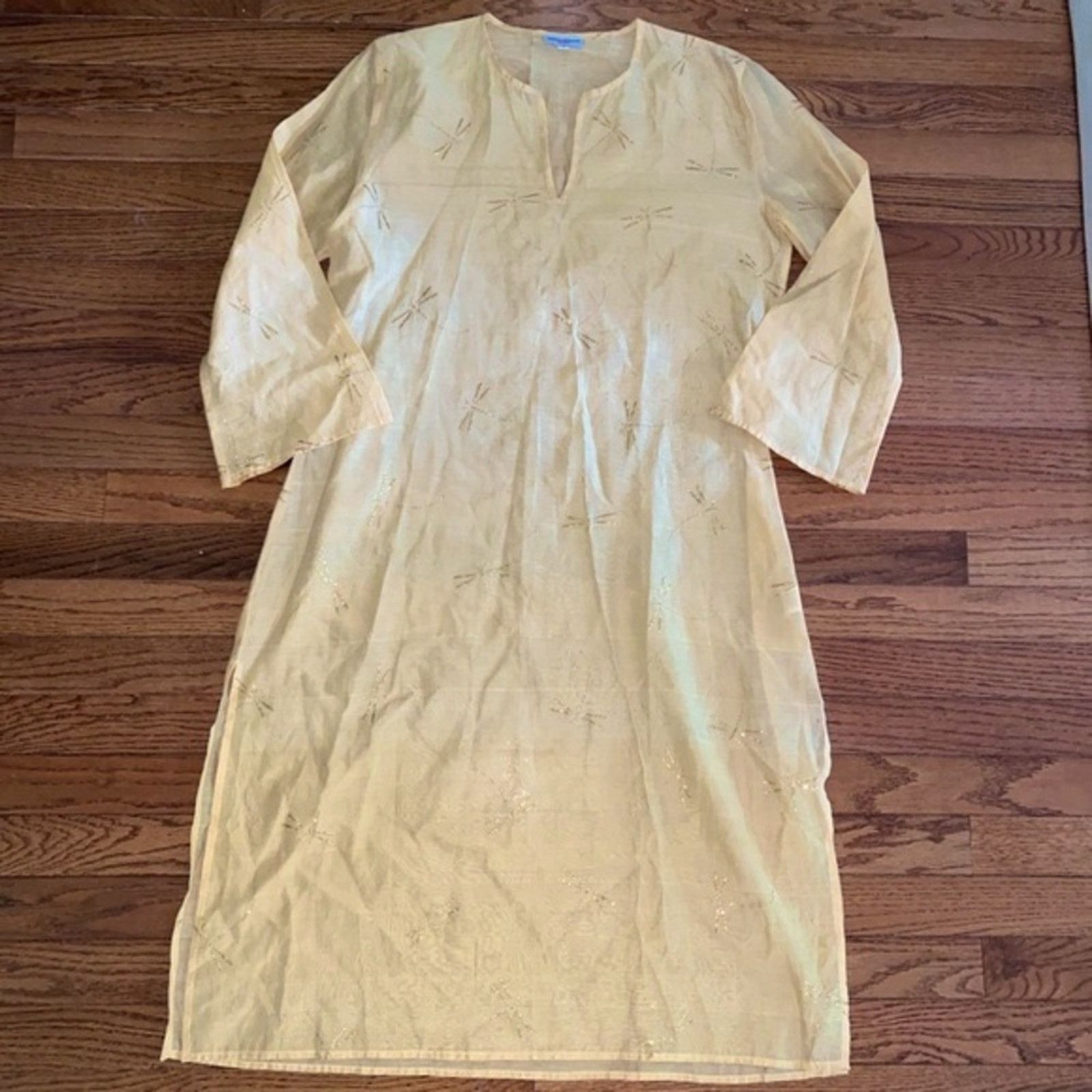 Roberta Freymann Roberta Freymann Roller Rabbit Silk Gold Dragonfly ...