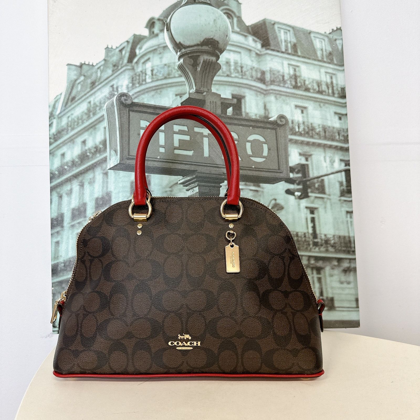 Coach Coach 2558 Katy Satchel In Signature Canvas Brown 1941 Red | Grailed