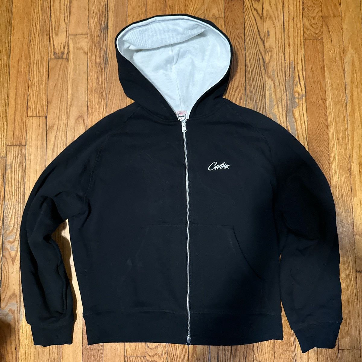 Corteiz Corteiz thermal lined hmp zip up hoodie black | Grailed